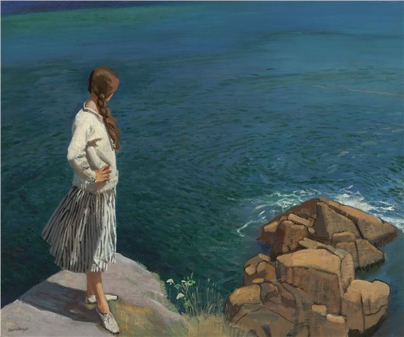 Dame Laura Knight | Logan's Rock, Cornwall (Circa 1916) | MutualArt