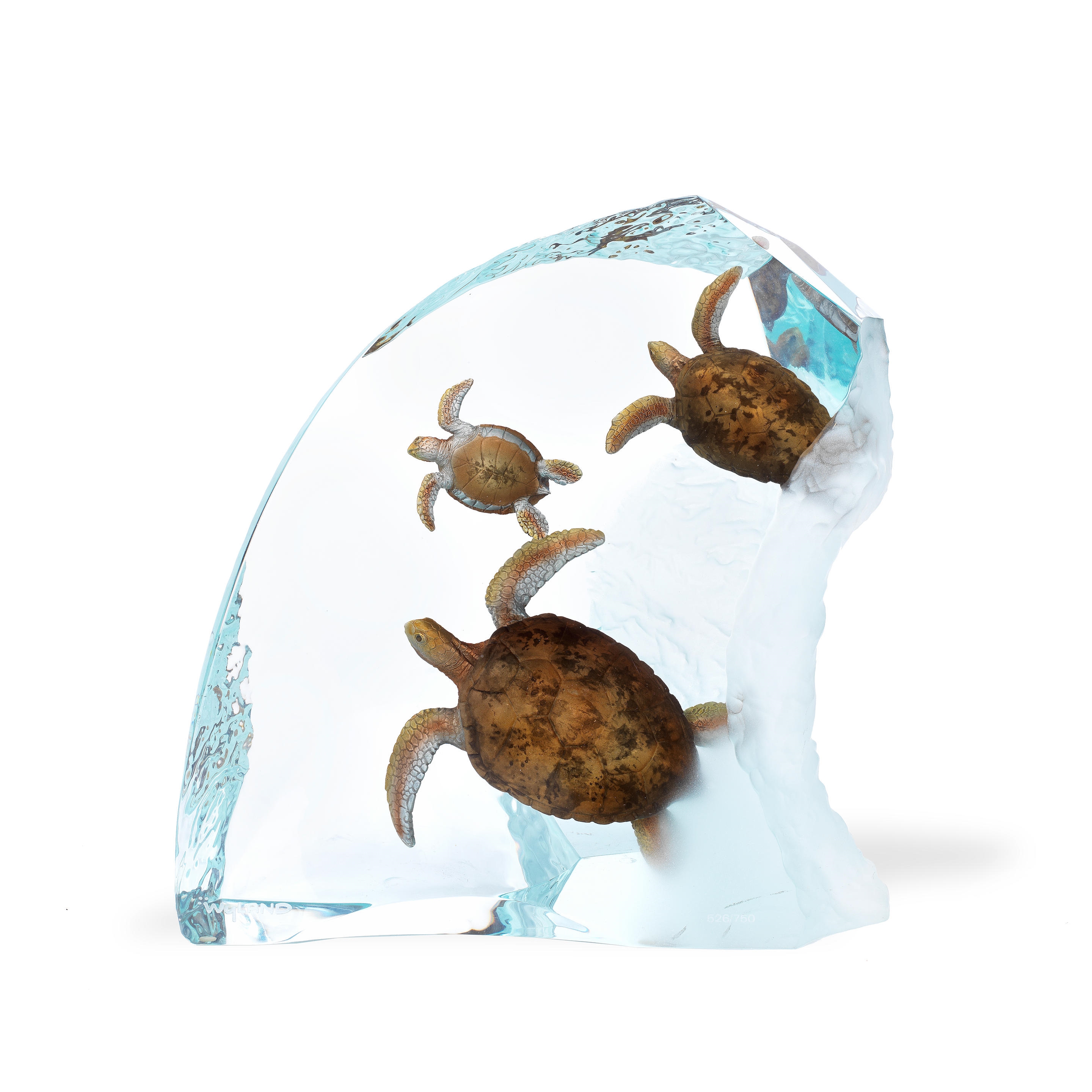 Robert Wyland | A cast metal and clear acrylic sculptural group of ...