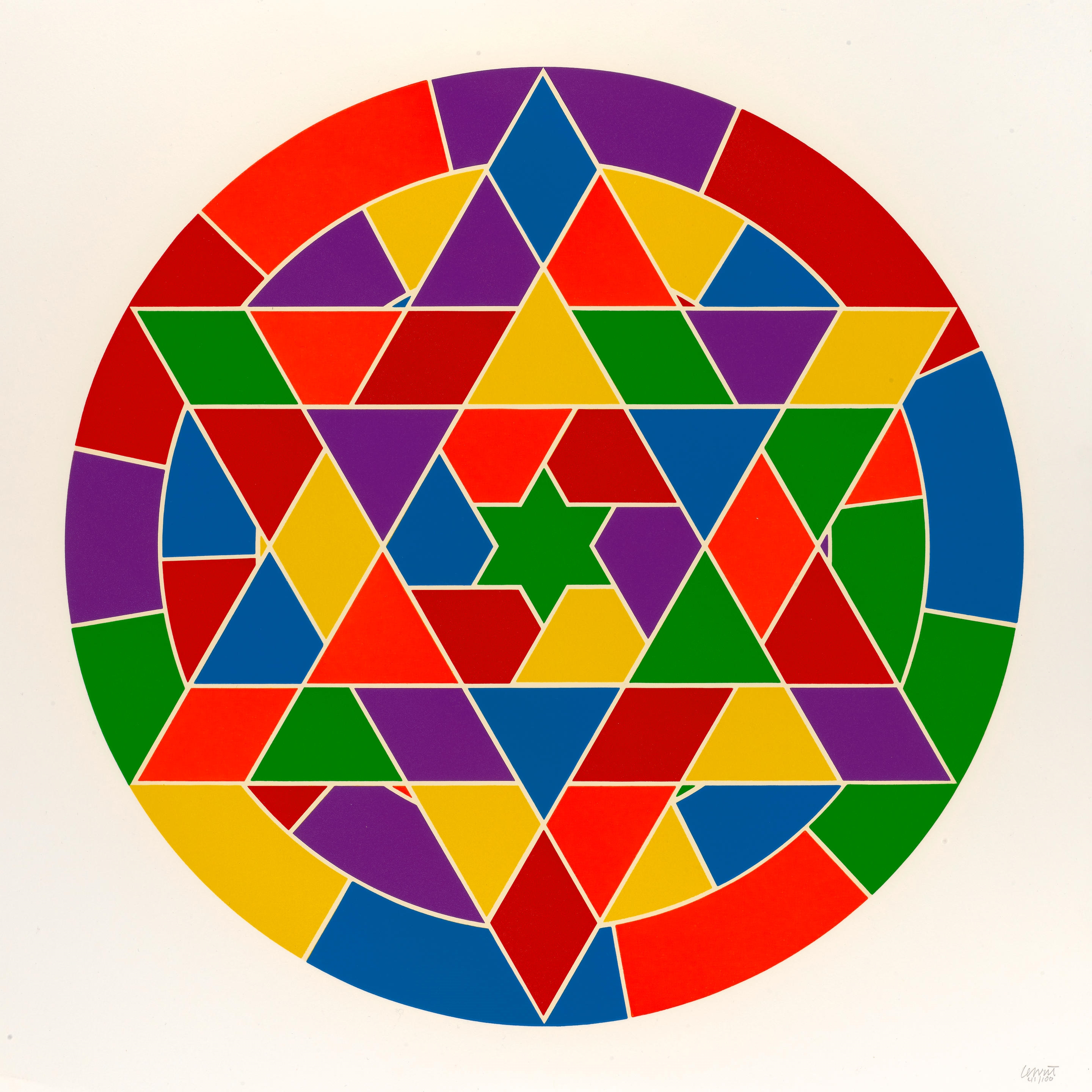 Sol LeWitt | Plate 4, from Tondo Stars (2002) | MutualArt