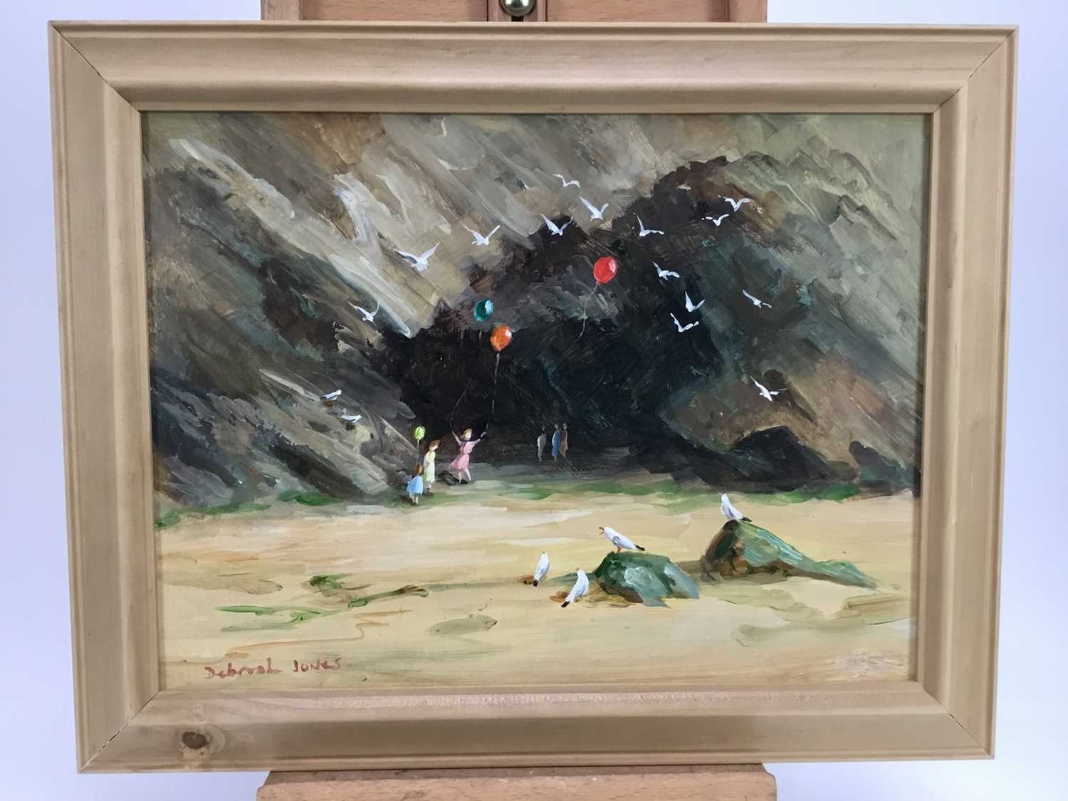 Deborah Jones | Children playing in the sand | MutualArt