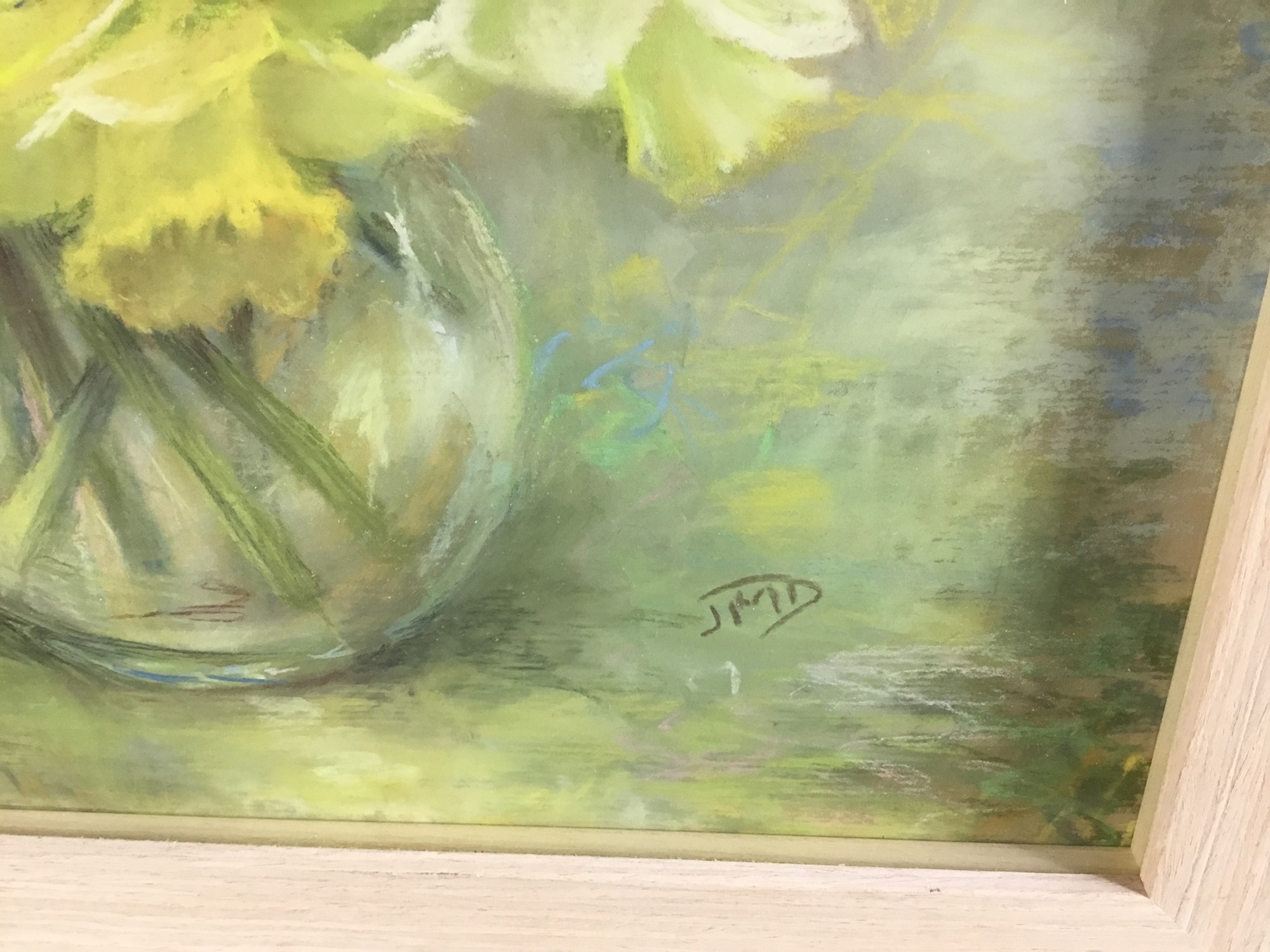 Jean Douglas | Still life of daffodils in a glass bowl | MutualArt