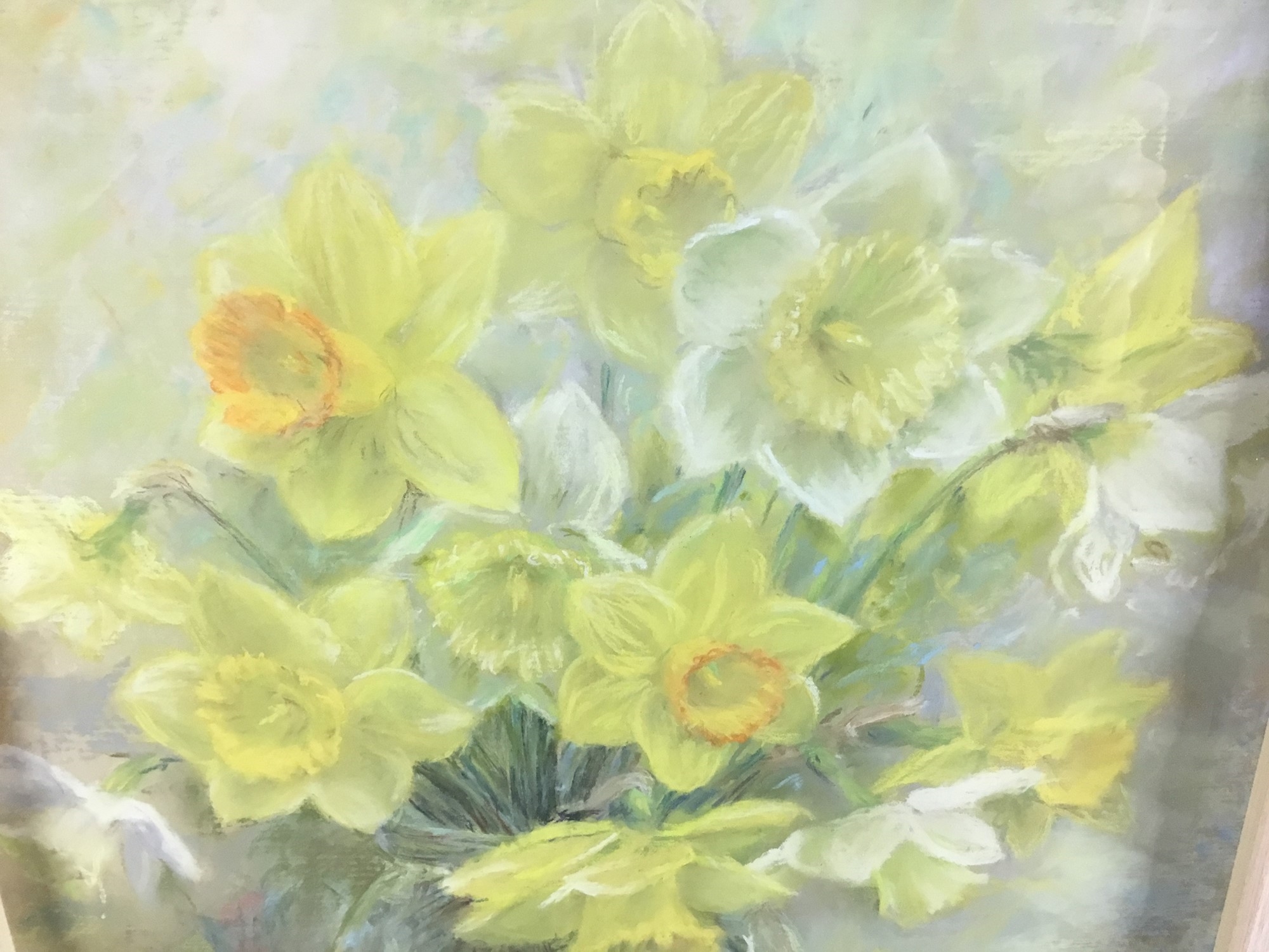 Jean Douglas | Still life of daffodils in a glass bowl | MutualArt
