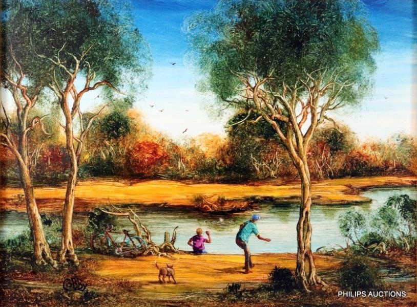 John Cobby | Kids Throwing Yonnies | MutualArt