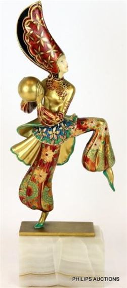 Gerdago Iro | A GERDAGO ART DECO BRONZE AND IVORY FIGURE OF AN EXOTIC ...