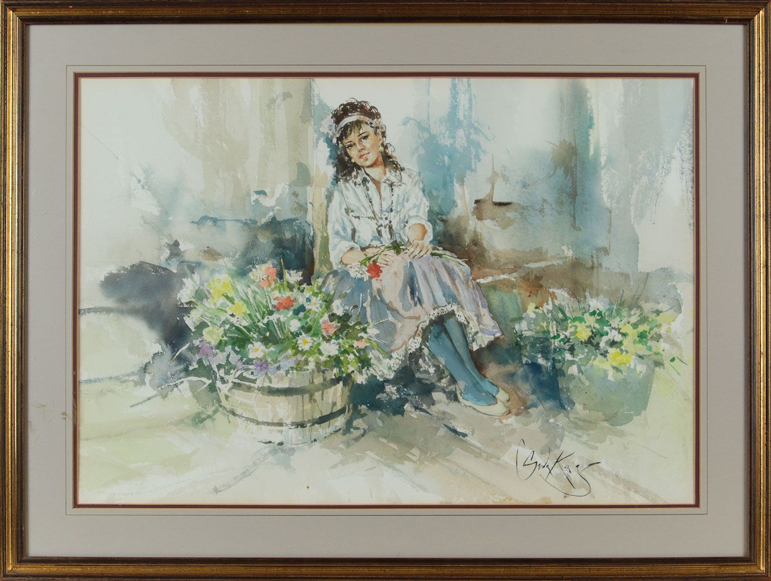 Gordon King | SEATED GIRL | MutualArt