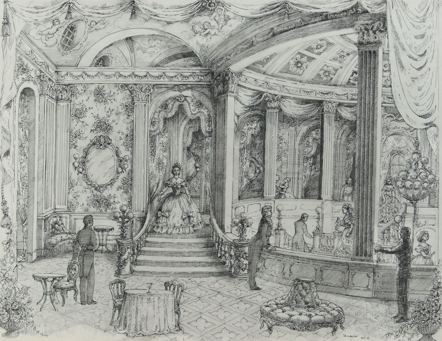 Peter Rice | SET DESIGN FOR THE 1962 PRODUCTION OF ARABELLA | MutualArt