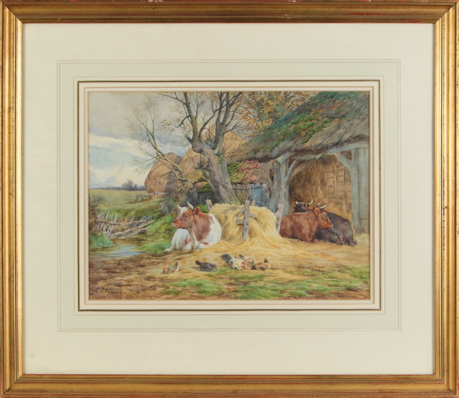 Charles James Adams | THE FARMYARD | MutualArt