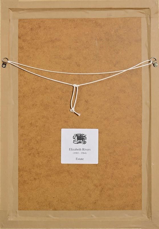 Elizabeth Rivers | Three Men with a Ladder (1964) (1964) | MutualArt