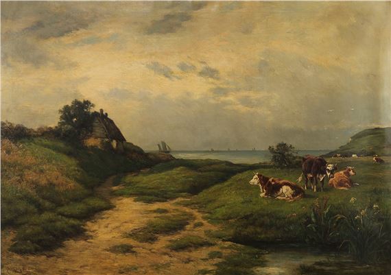 Louis-François-Victor Watelin | Vaches en Normandie | MutualArt