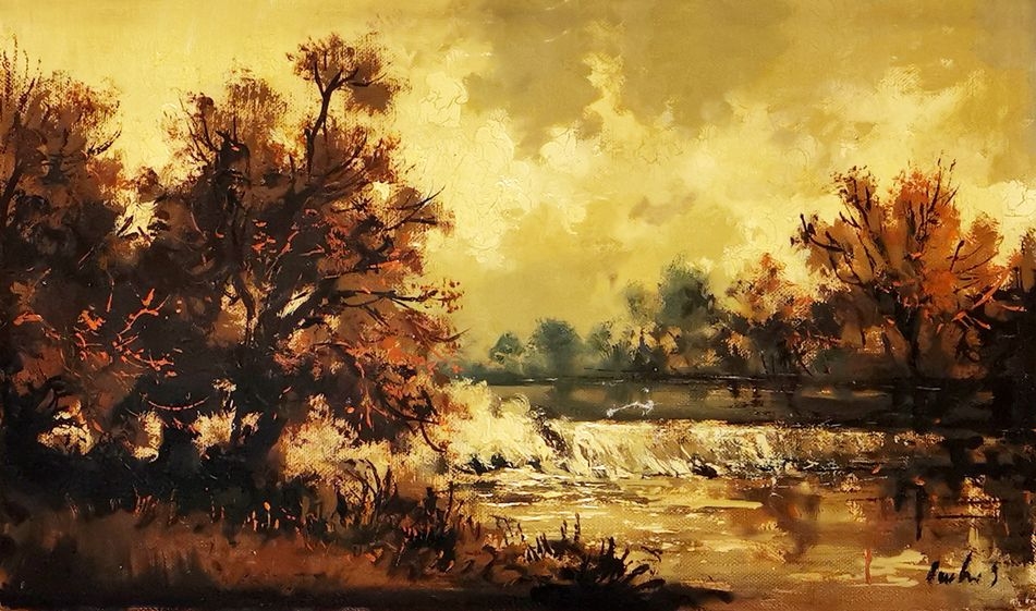 Sergio Cecchi | Paysage à la rivière | MutualArt