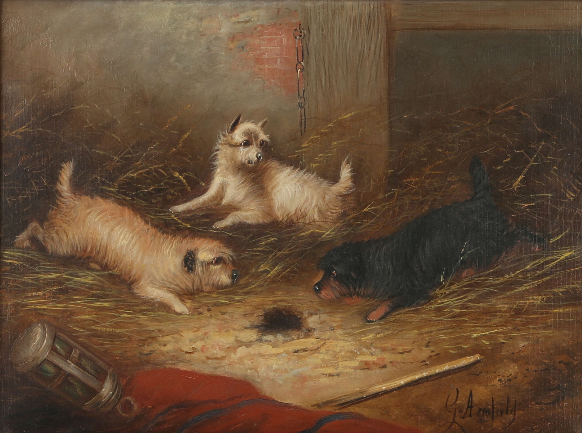 George Armfield | terriers around a wasp's nest | MutualArt