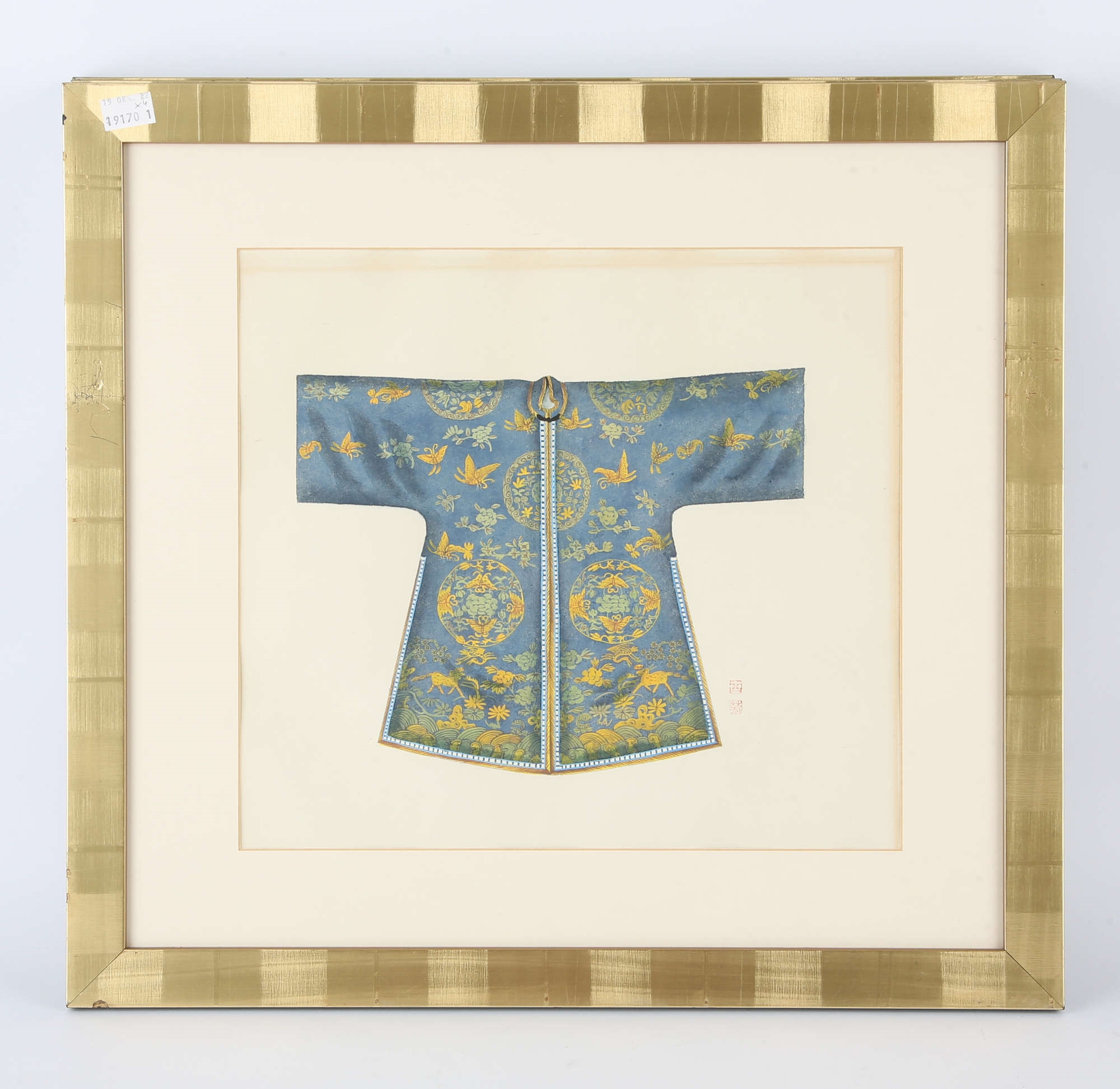 Chinese School | Set of four paintings of Chinese robes as seen from ...