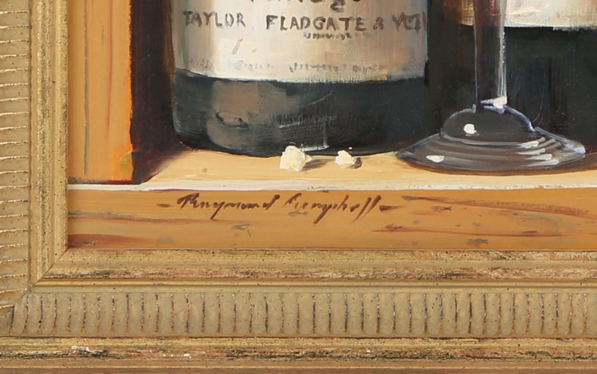 Raymond Campbell | still life with bottles of port | MutualArt