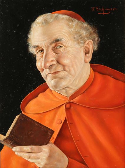 Otto Eichinger | portrait of a cardinal | MutualArt