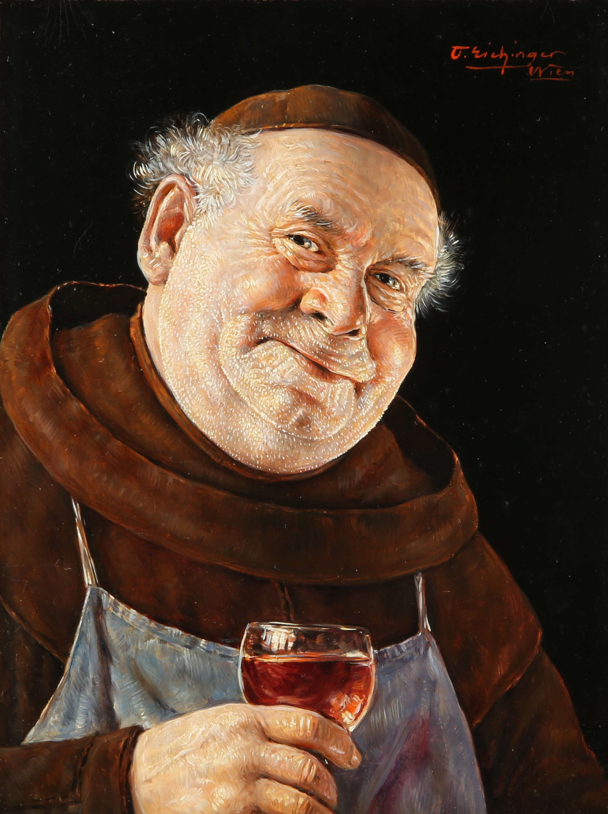 Otto Eichinger | Portrait of old Wiseman or master in fine detail ...