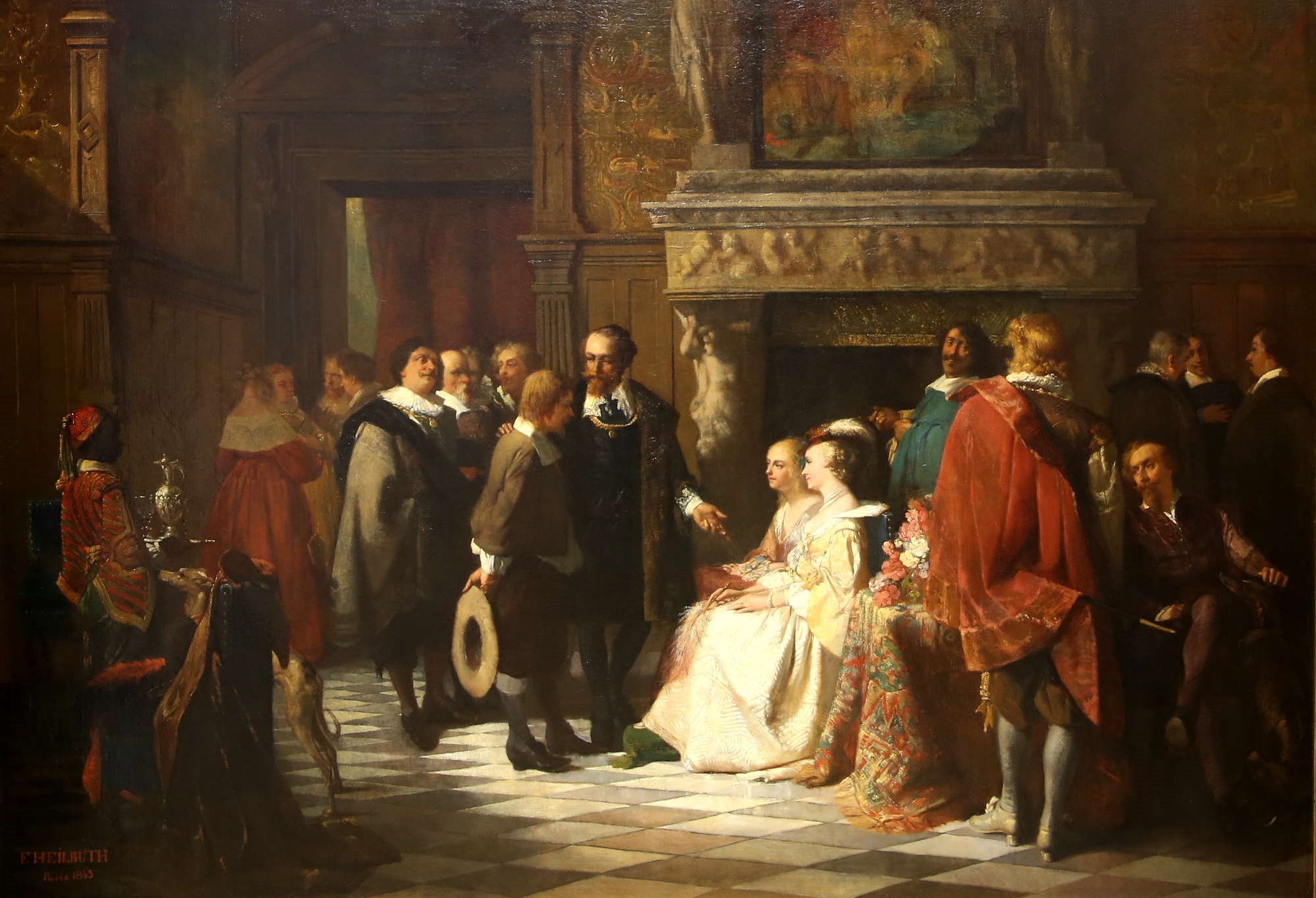 Ferdinand Heilbuth | interior with elegantly dressed figures (1853 ...