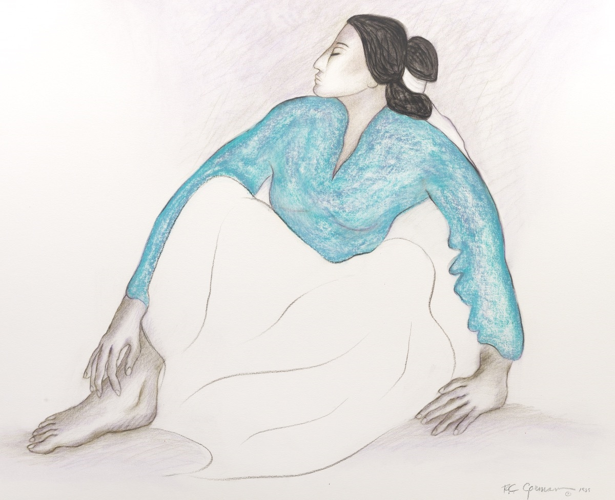 R.C. Gorman | Reclining Female (1985) | MutualArt