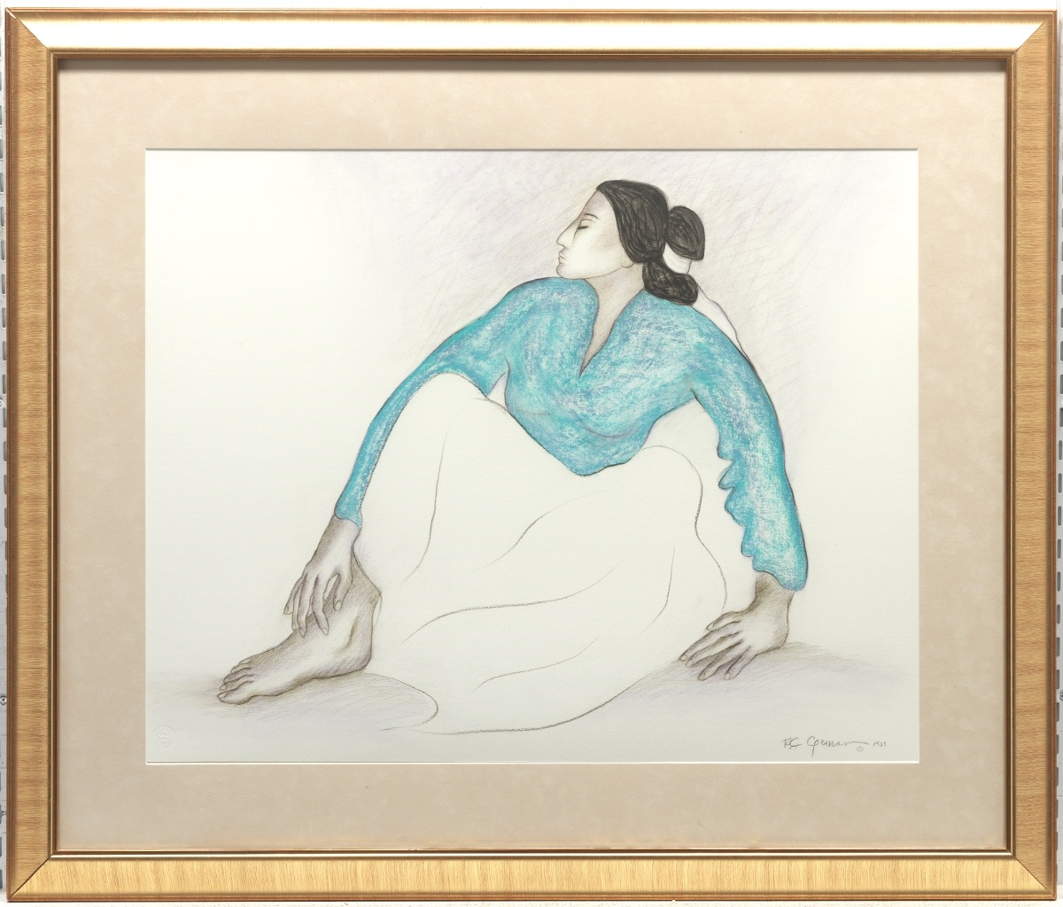 R.C. Gorman | Reclining Female (1985) | MutualArt