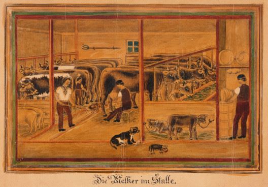 Anna Barbara Aemisegger-Giezendanner | Die Melker im Stalle | MutualArt