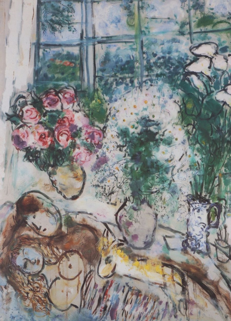 Marc Chagall | Three Acrobats (1956) | MutualArt