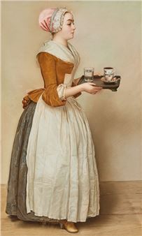 Jean-Étienne‏ Liotard | Portrait of a French Actress (1746) | MutualArt