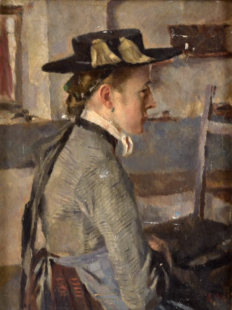 Heinrich Linde-Walther | Mädchen in Tracht | MutualArt