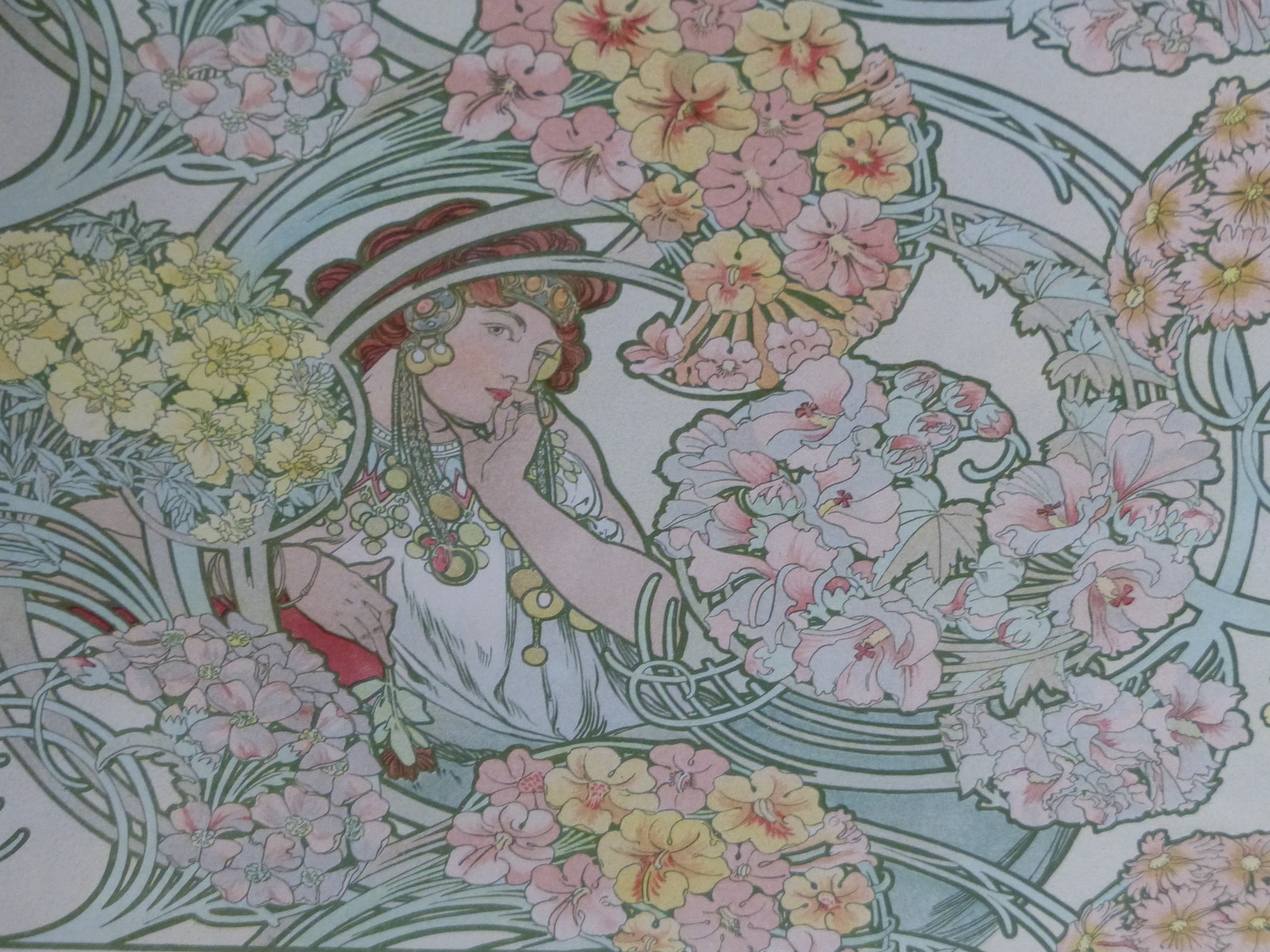 Art Nouveau Mucha Flowers