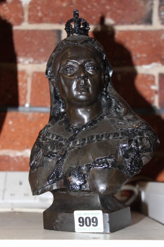 Queen Victoria | A BRONZE BUST OF QUEEN VICTORIA. | MutualArt