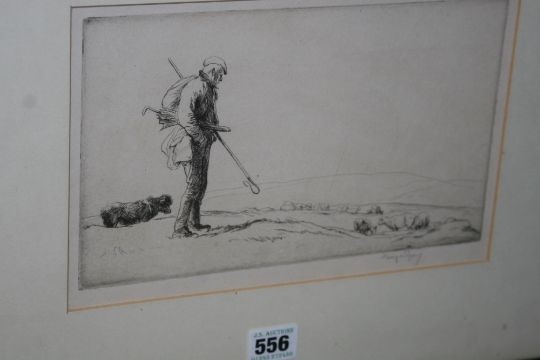 George Soper | GEORGE SOPER (1870-1942) SHEPHERD AND DOG SIGNED ETCHING ...
