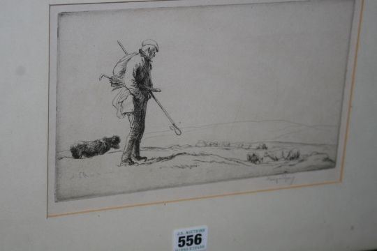 George Soper | GEORGE SOPER (1870-1942) SHEPHERD AND DOG SIGNED ETCHING ...