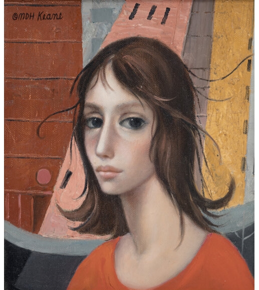 Margaret Keane | Young Beauty in Red | MutualArt