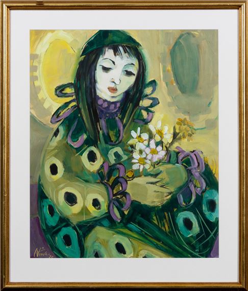 Nina Campbell-Quine | girl with flower (75) | MutualArt