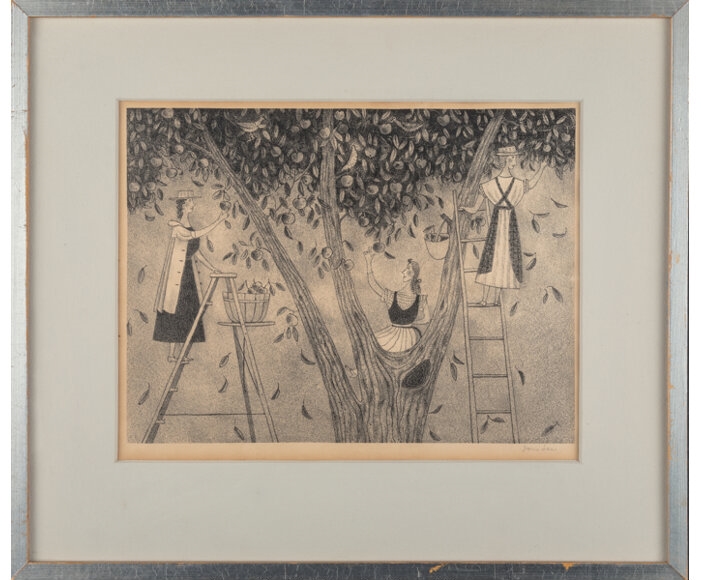 Doris Lee | Apple Picking | MutualArt