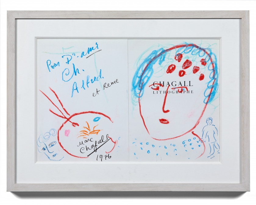 Marc Chagall | Le peintre et sa palette (1976) | MutualArt