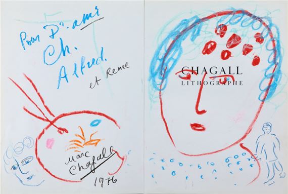 Marc Chagall | Le peintre et sa palette (1976) | MutualArt