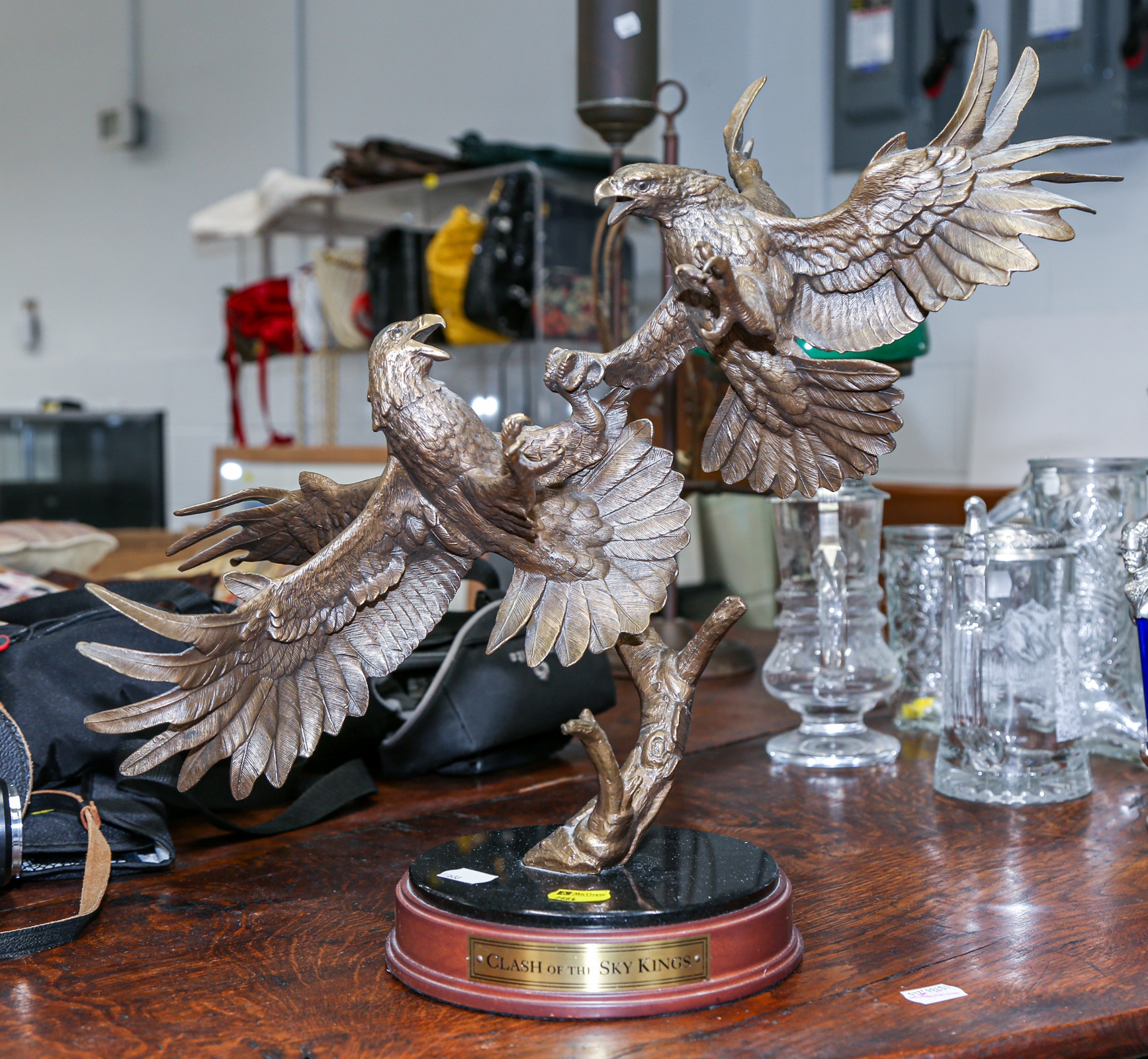 George McMonigle | Bronze Sculpture of Fighting Eagles | MutualArt
