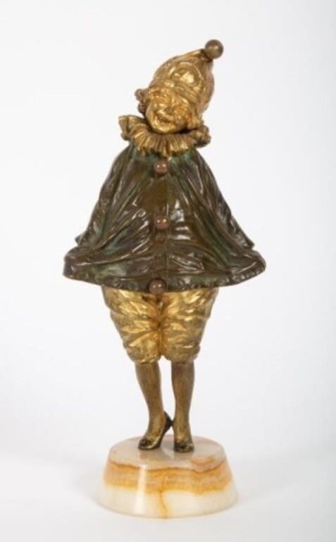 Demétre H. Chiparus | CHIPARUS ART DECO CLOWN BRONZE | MutualArt