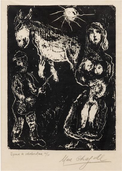 Marc Chagall | CHAGALL, M. (Marc) (1887-1985). (Scene with a donkey, a ...