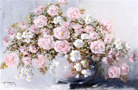 Mia Venter | PINK ROSES STILL LIFE | MutualArt