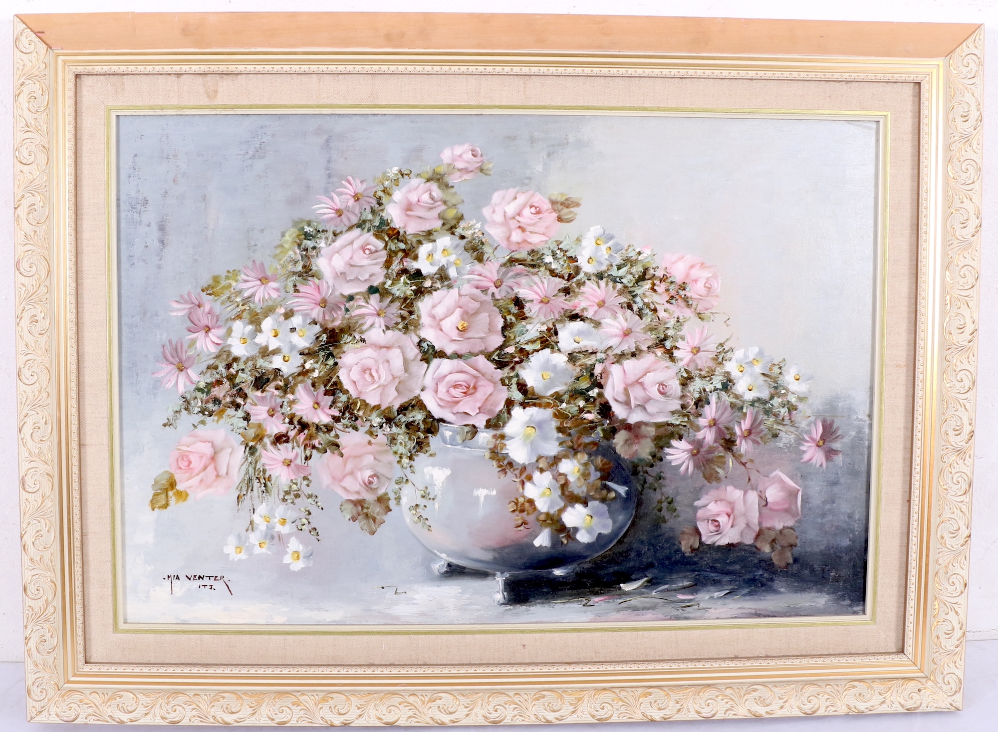 Mia Venter | PINK ROSES STILL LIFE | MutualArt