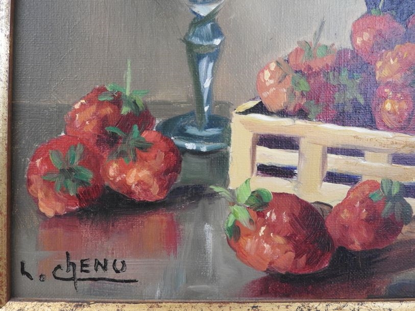 Lucien Chenu | Still life with strawberries (1982) | MutualArt