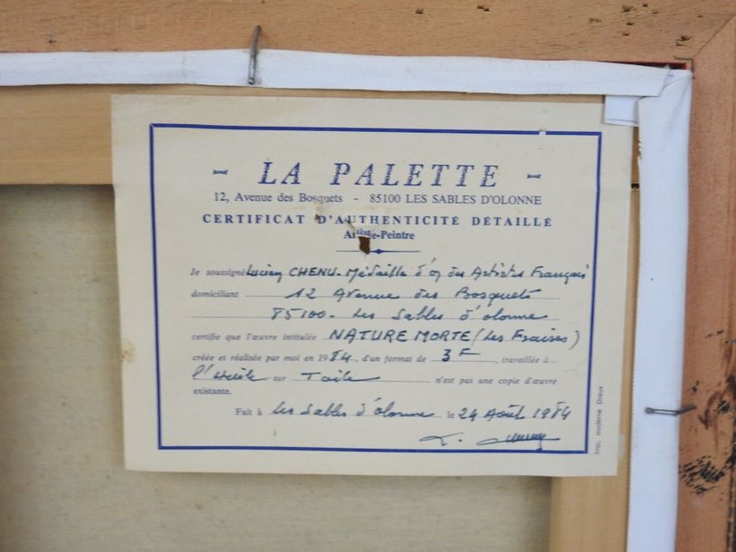 Lucien Chenu | Still life with strawberries (1982) | MutualArt