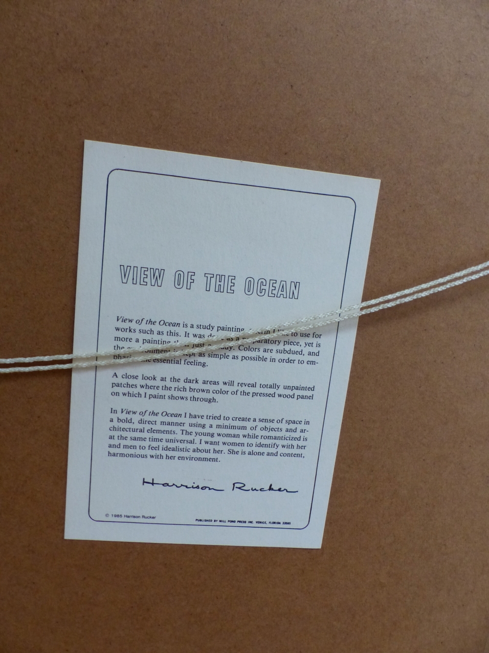 Harrison Rucker | HARRISON RUCKER (1930- ) ARR. VIEW OF THE OCEAN ...