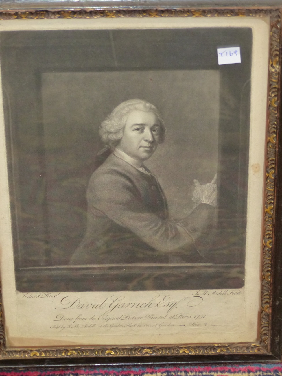 David Garrick | TWO ANTIQUE PORTRAIT PRINTS OF DAVID GARRICK | MutualArt