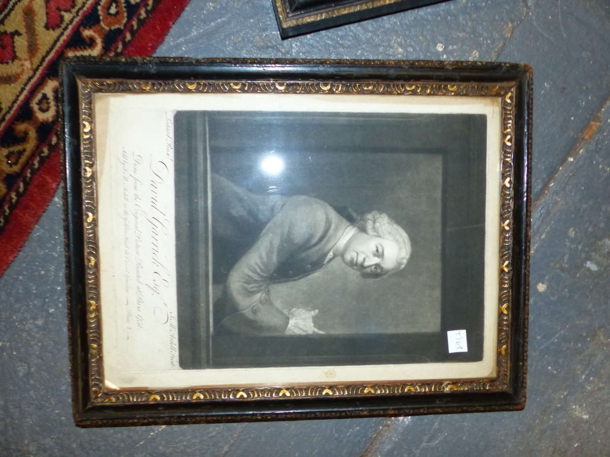 David Garrick | TWO ANTIQUE PORTRAIT PRINTS OF DAVID GARRICK | MutualArt