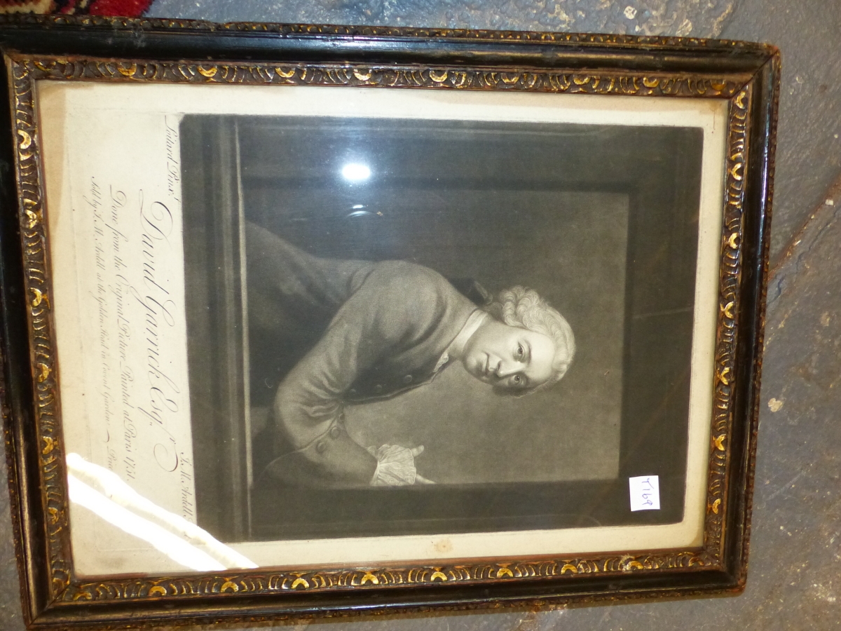 David Garrick | TWO ANTIQUE PORTRAIT PRINTS OF DAVID GARRICK | MutualArt