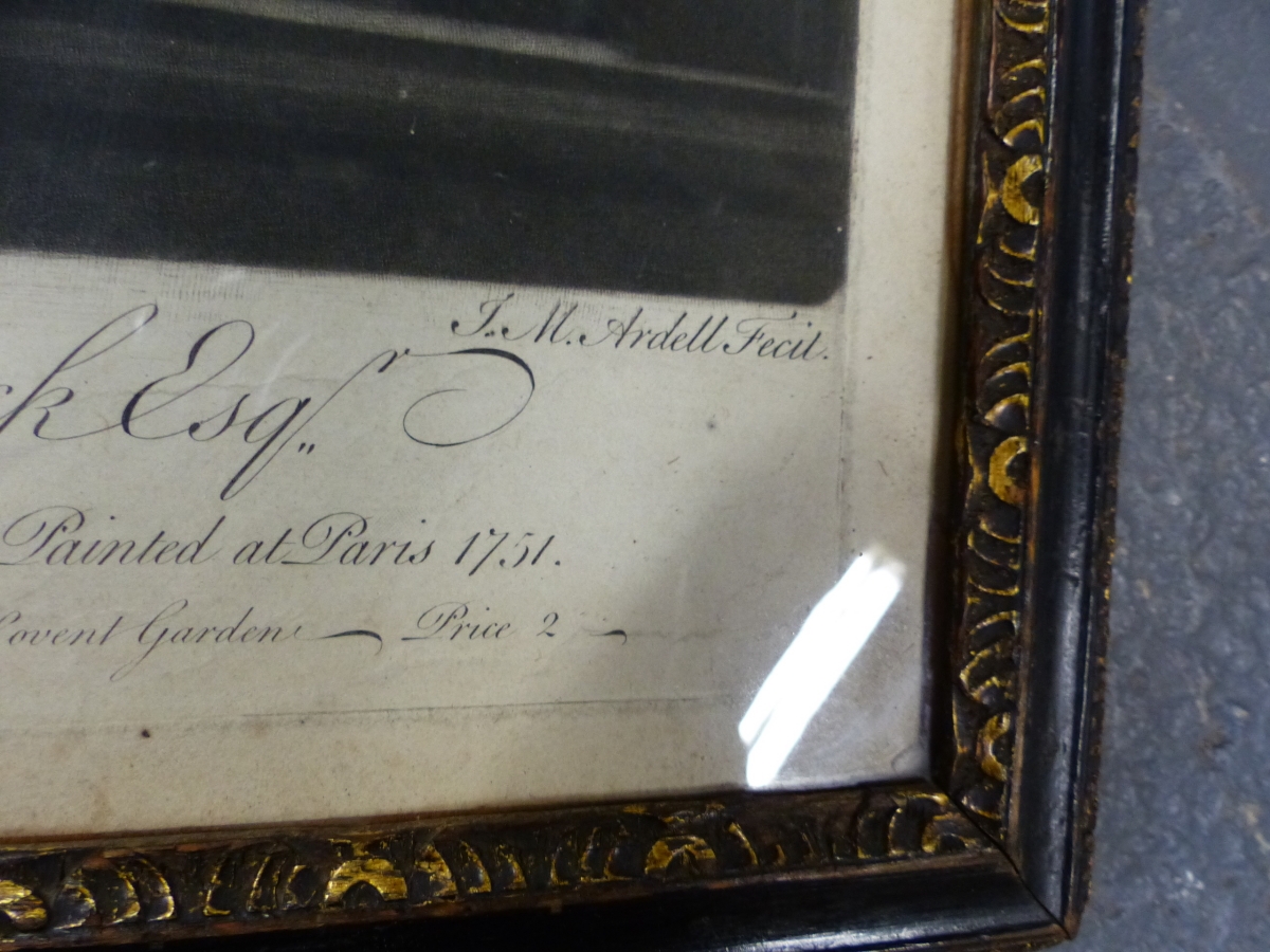 David Garrick | TWO ANTIQUE PORTRAIT PRINTS OF DAVID GARRICK | MutualArt