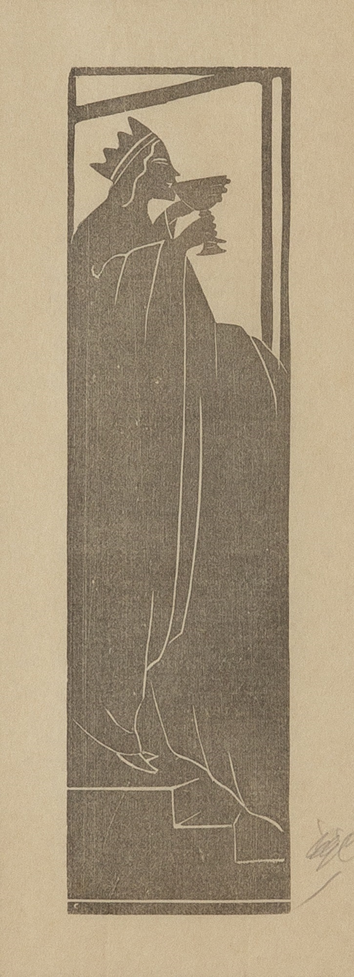 Edward Henry Gordon Craig | Hamlet Drinking (1962) | MutualArt