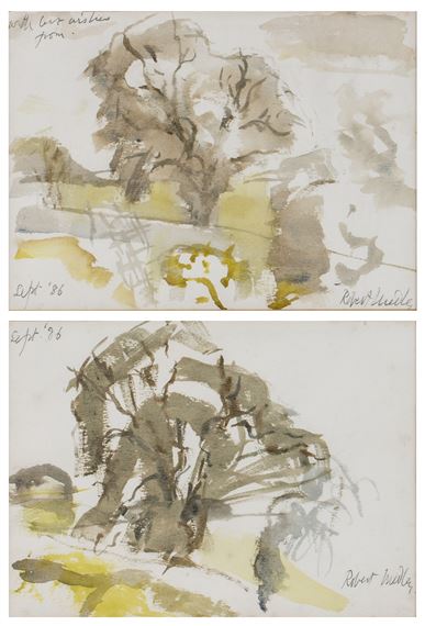 Robert Medley | Two tree studies (1986) | MutualArt