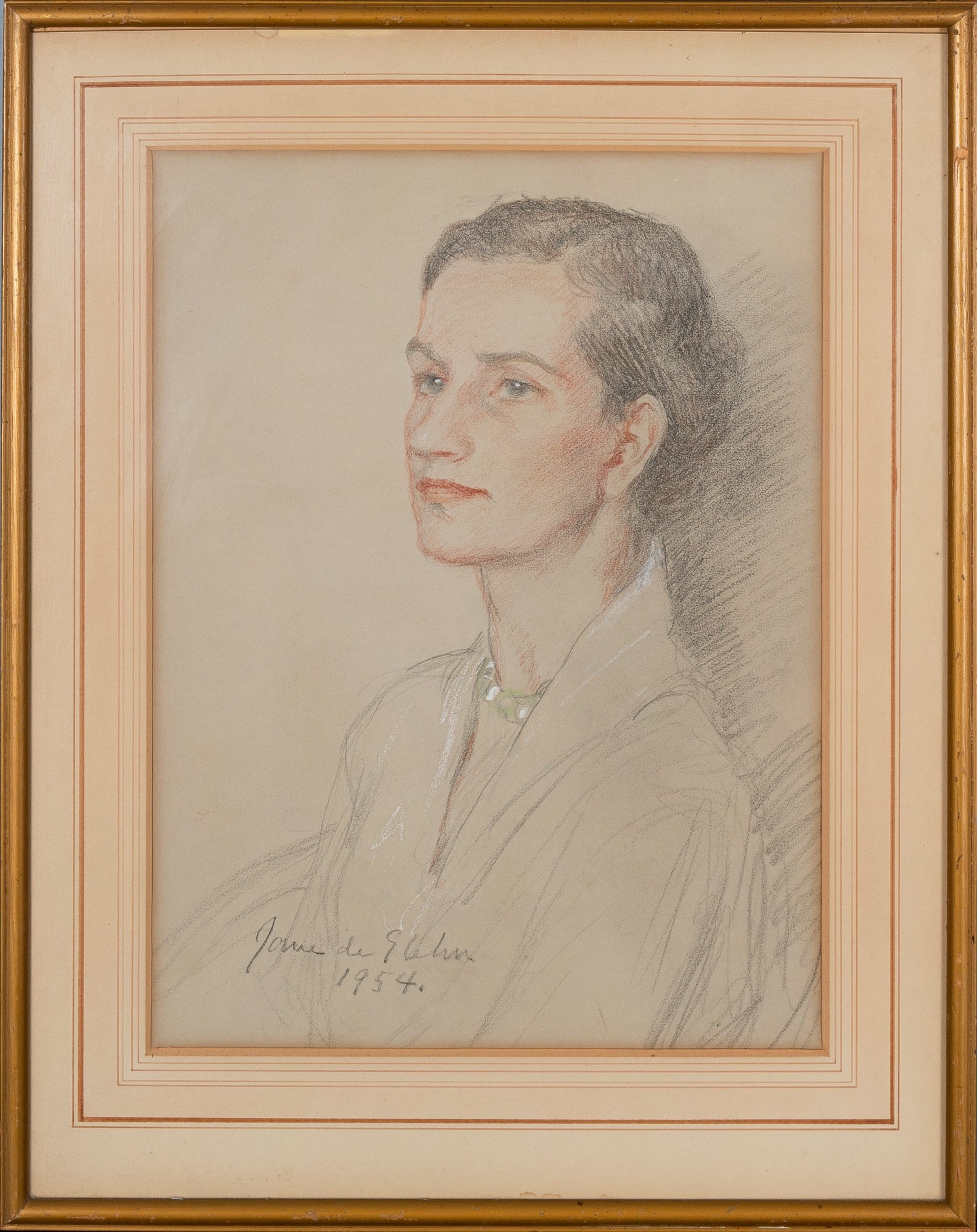 Jane de Glehn | Shoulder length portrait of a lady | MutualArt